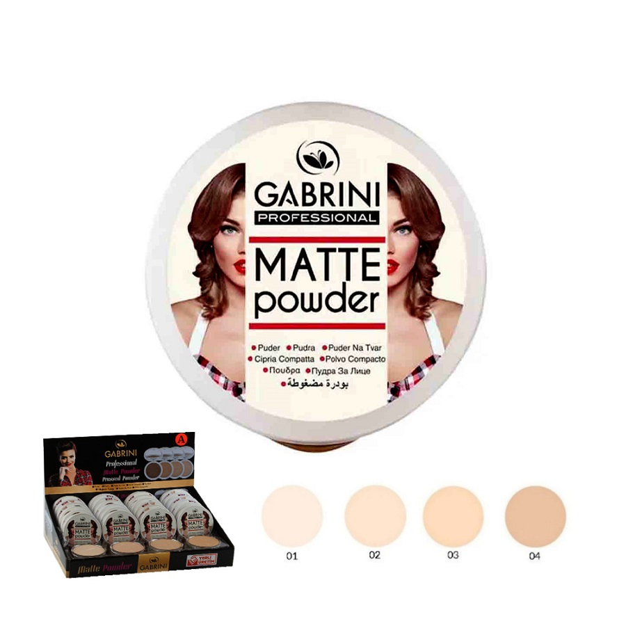 پنکک مات گابرینی مدل matte powder شماره 04 - فولد کالا